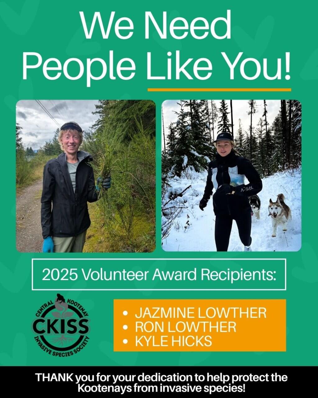 2025 Volunteer Award Recipients: Honouring Local Champions Protecting ...